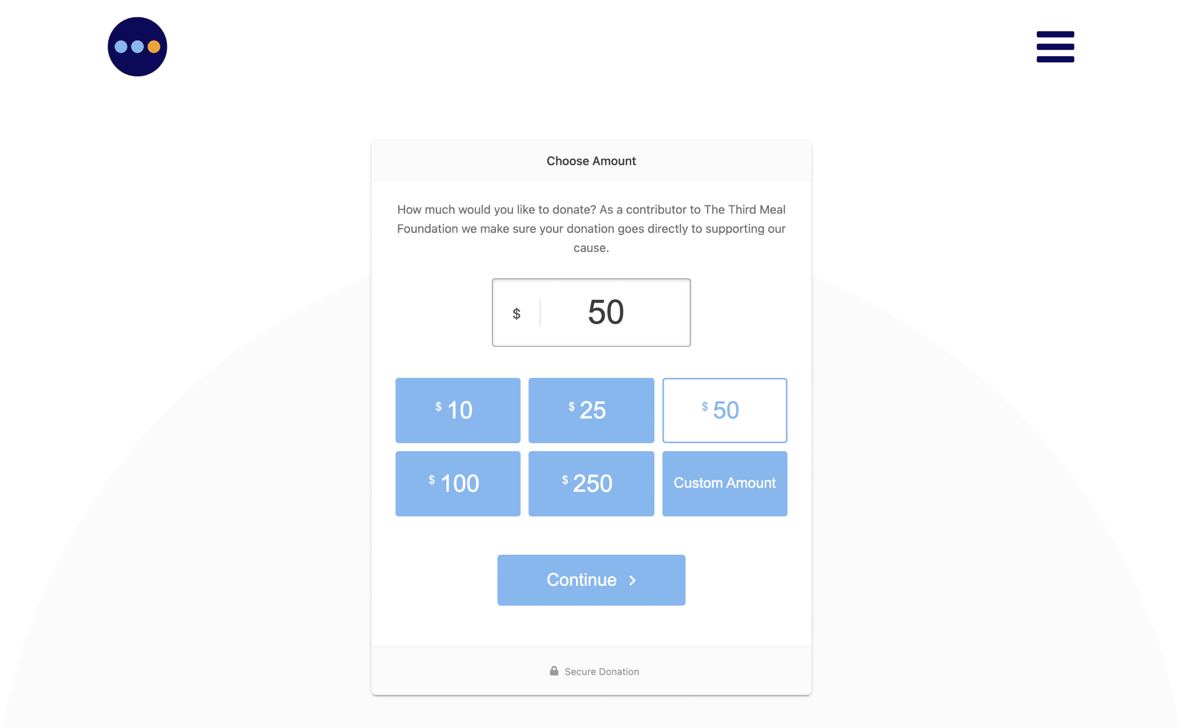 Donate Page | The Third Meal